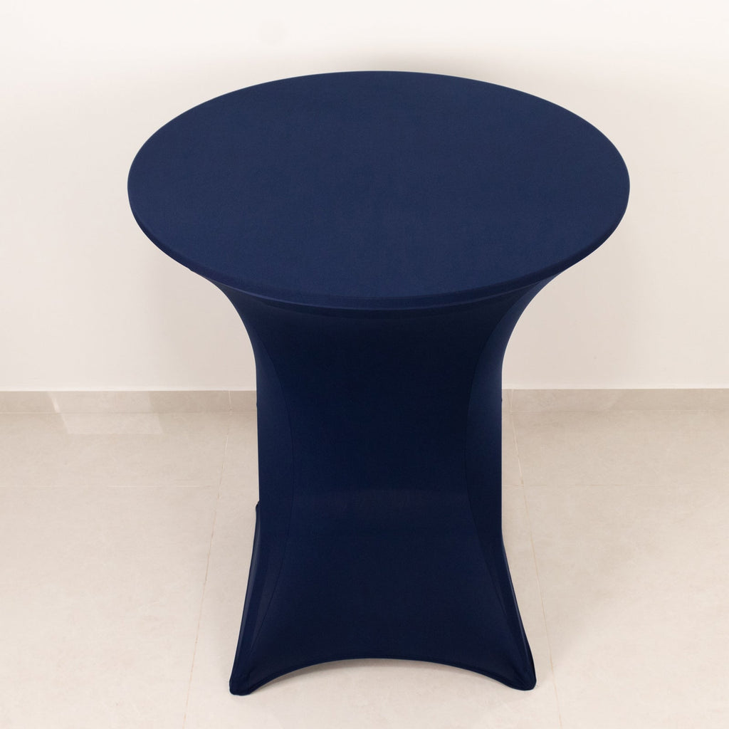 Cocktail Table Cover 33"-36" Navy Blue | TableclothsFactory