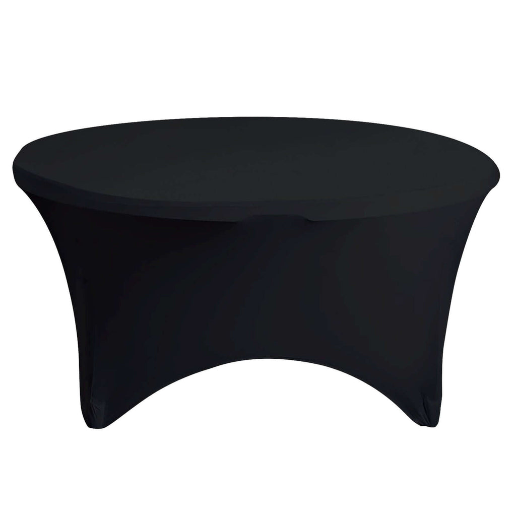 Stretch Spandex Tablecloth 60in Black | TableclothsFactory