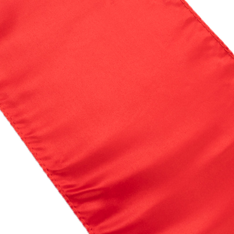 Lamour Satin Chair Sashes 6"x106" Dusty Blue | TableclothsFactory