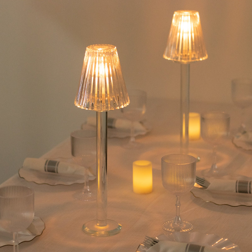 Lamp Shape Glass Candle Stands, 17" | TableclothsFactory