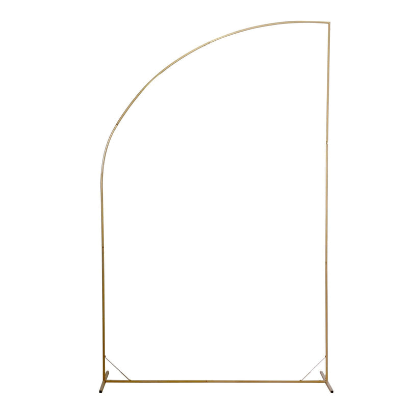7ft Gold Metal Wedding Arch Aisle Display Decor | TableclothsFactory