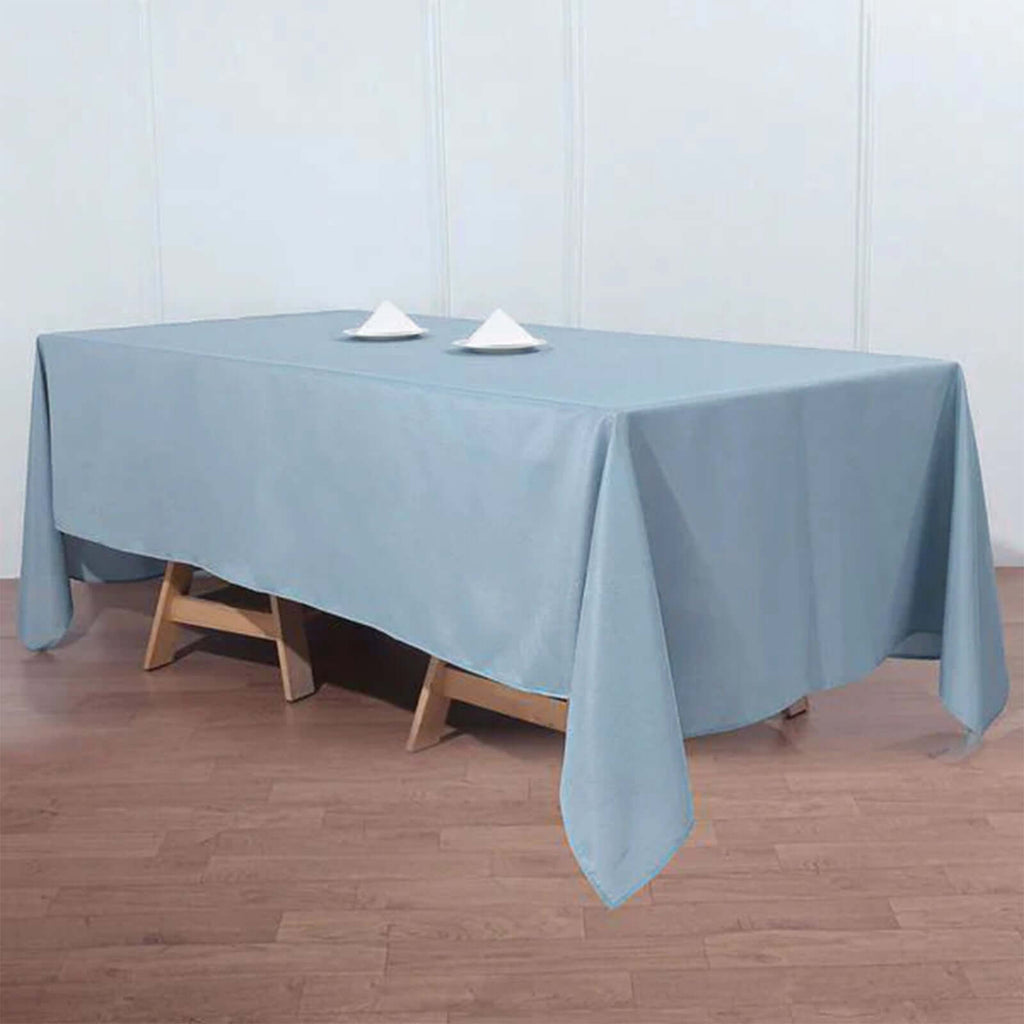 Polyester Tablecloth 72"x120" Dusty Blue | TableclothsFactory