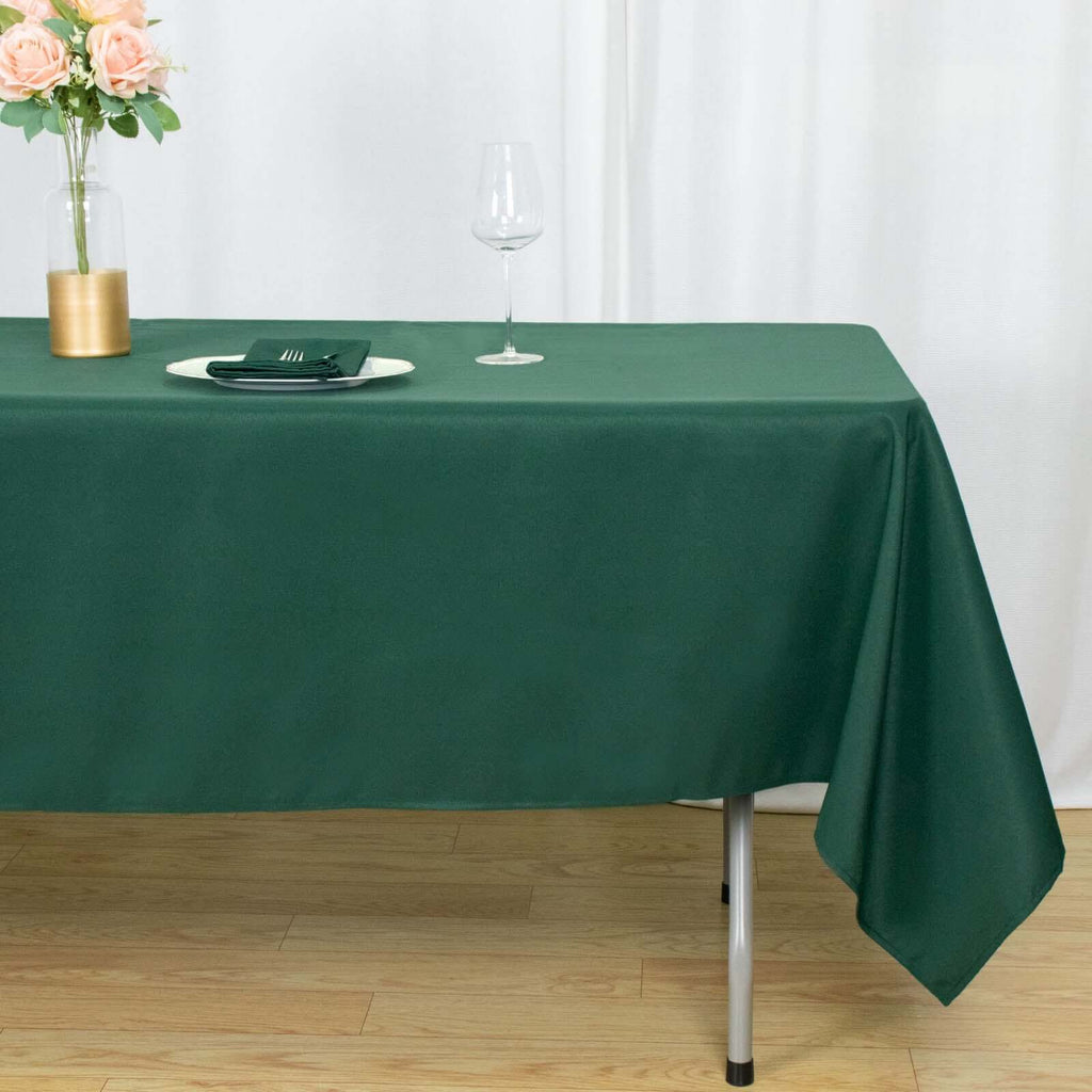 Premium Polyester Tablecloth 60"x102" Emerald Green | TableclothsFactory