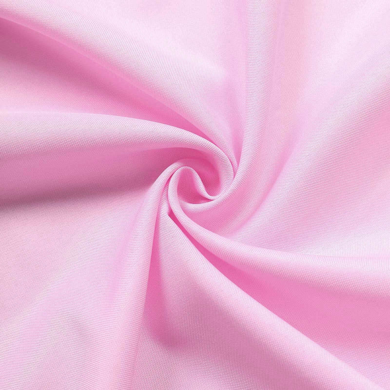 Pink Polyester Event Curtain Drapes 2 Pack | TableclothsFactory