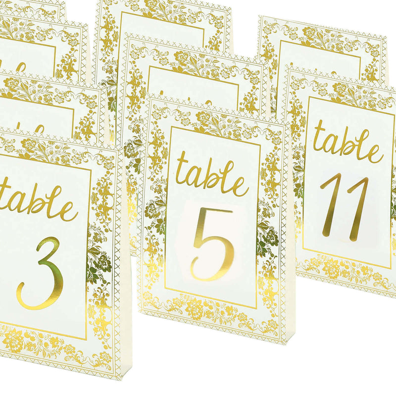 French Toile Wedding Table Numbers White/Blue 7" | TableclothsFactory