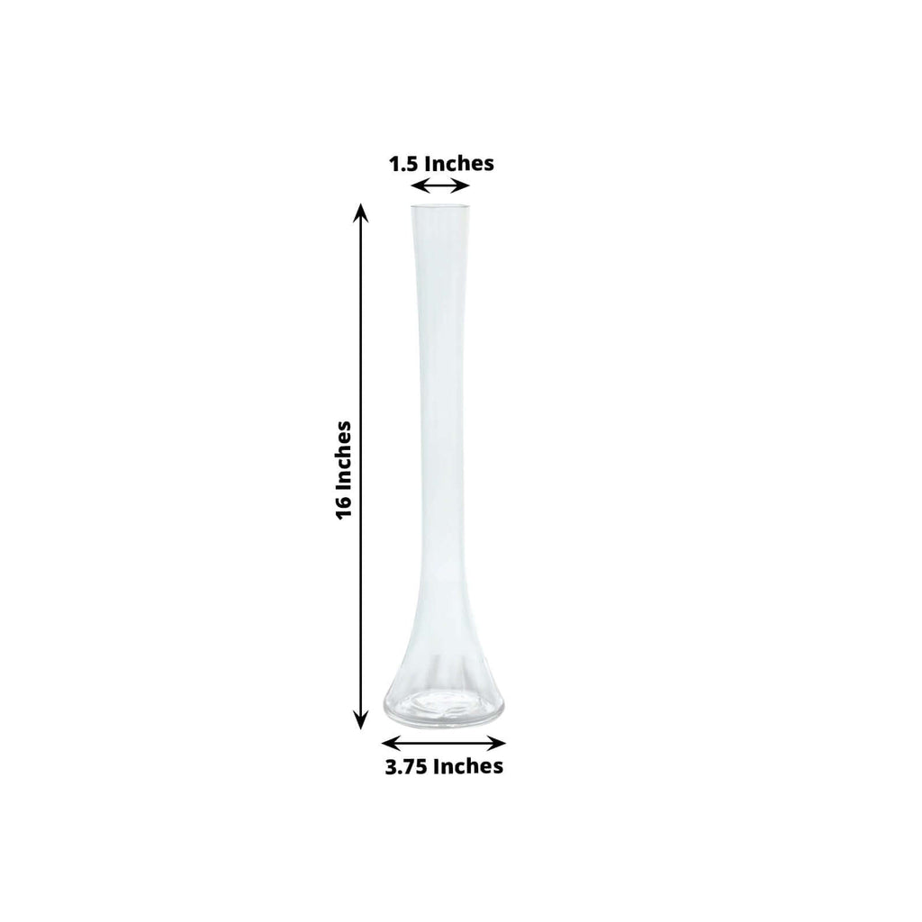 Glass Eiffel Tower Vases Clear 16" | TableclothsFactory