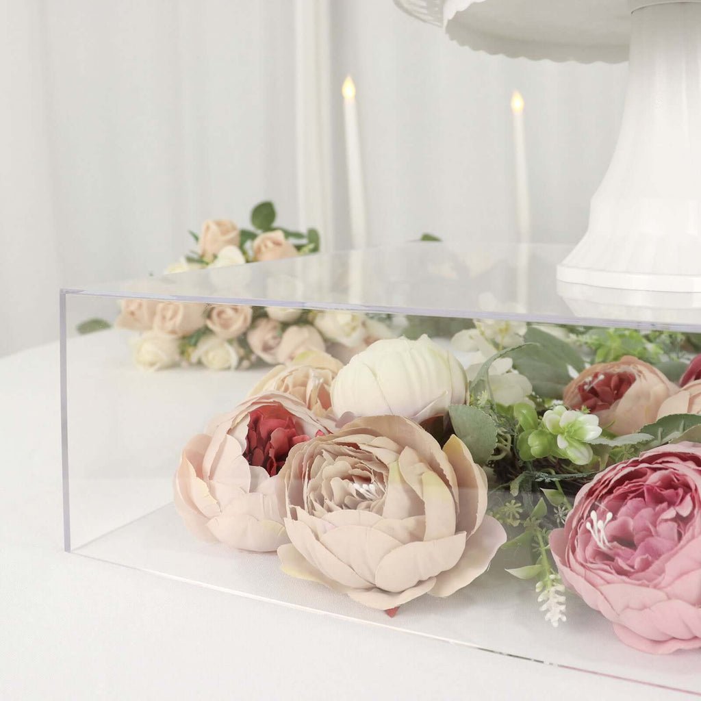Clear Acrylic Cake Box Stand 18x18" | TableclothsFactory