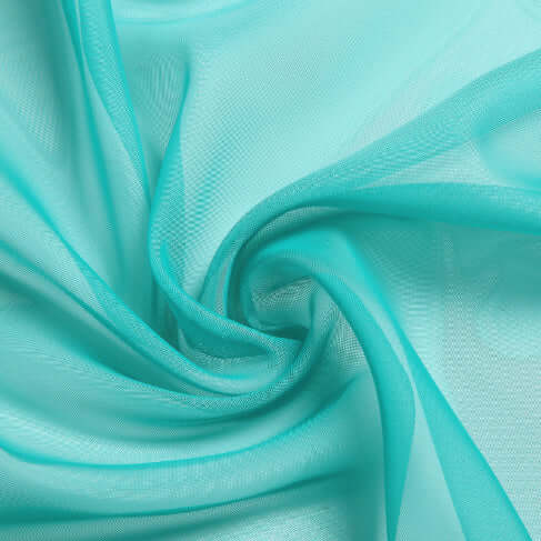 18ft Turquoise Sheer Organza Drapery | TableclothsFactory