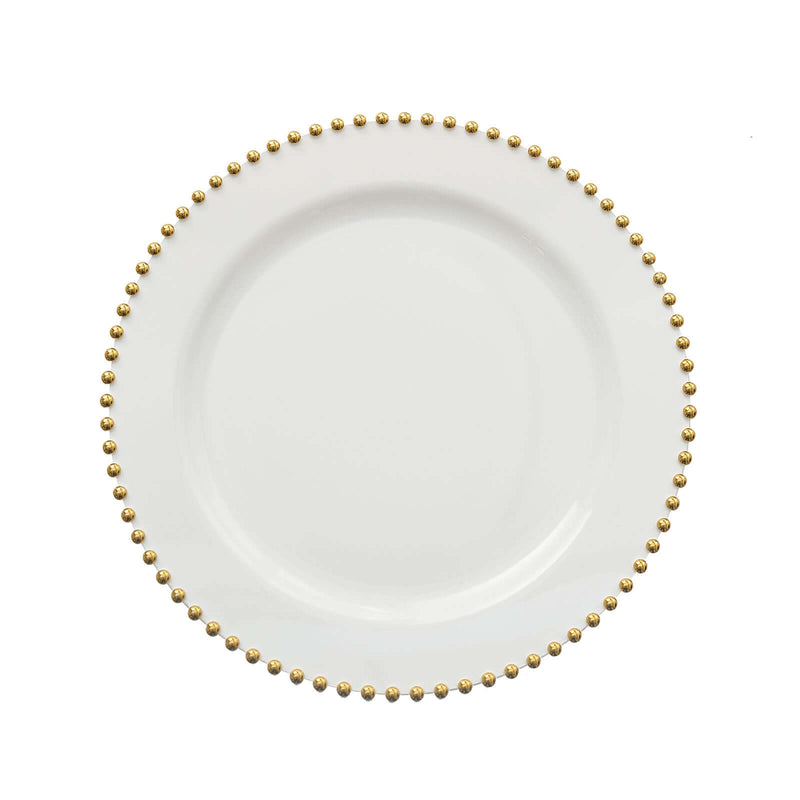 Beaded Rim Plastic 10" Dinner Plates Transparent Dusty Blue ...