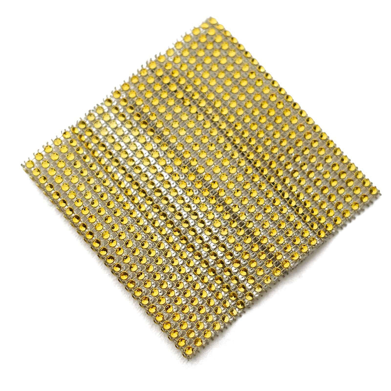 Gold Rhinestone Velcro Chair Sash Clip Tie Backs | TableclothsFactory