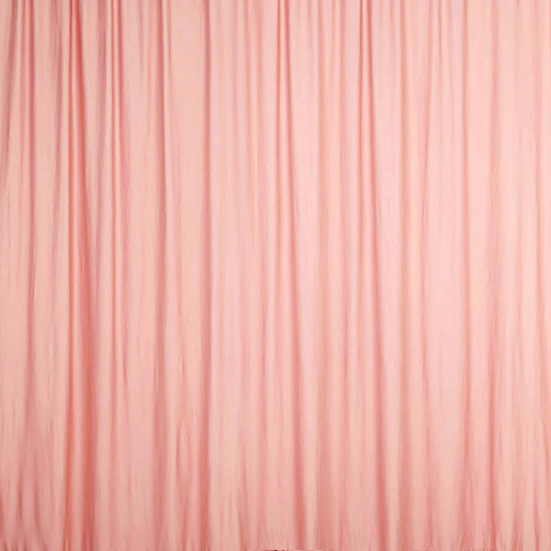 Ivory Scuba Polyester Event Curtain Drapes 10ft | TableclothsFactory