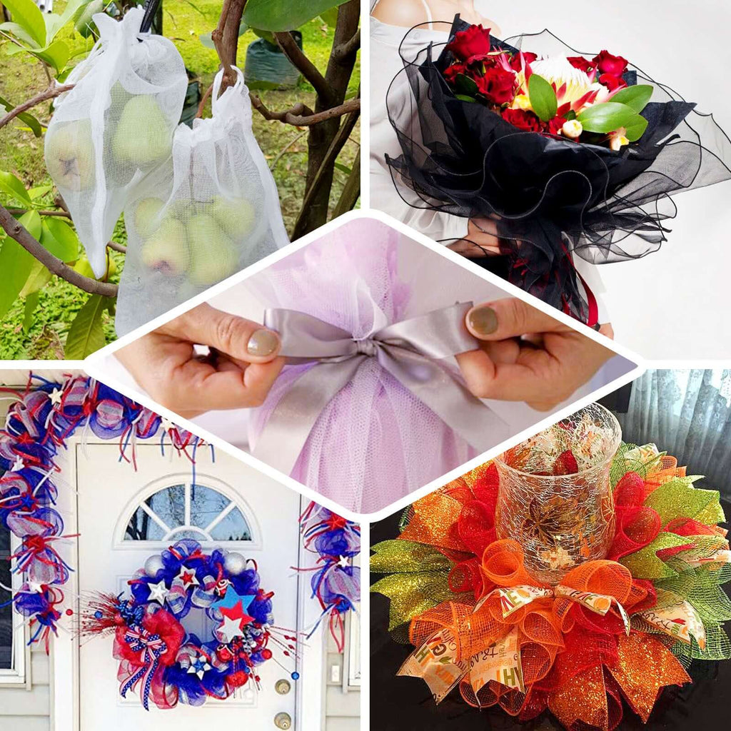 Pink Polyester Hex Deco Mesh 19"x10 Yards | TableclothsFactory