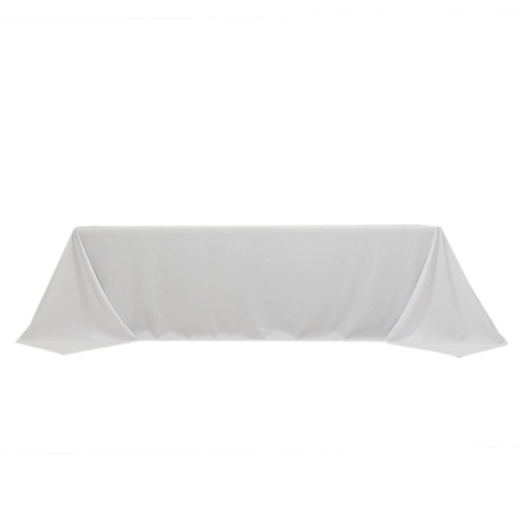Fire Retardant Tablecloth 90"x156" White | TableclothsFactory