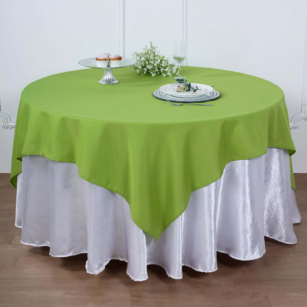 Polyester Square Overlay 90"x90" Apple Green | TableclothsFactory