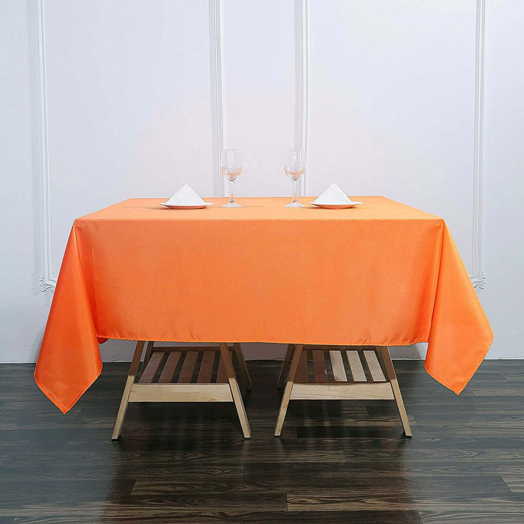 Polyester Square Overlay 70"x70" Orange | TableclothsFactory