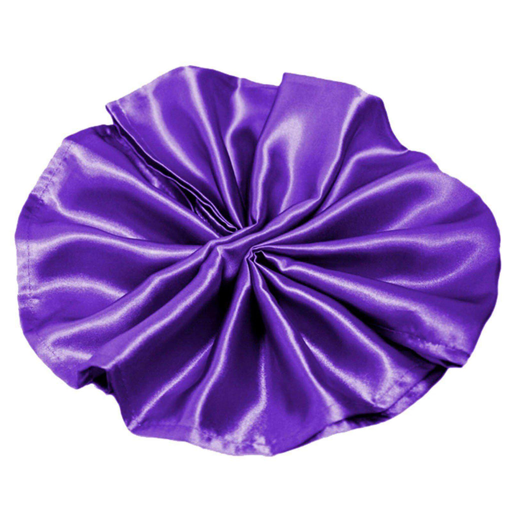 Satin Napkins 20"x20" Purple | TableclothsFactory
