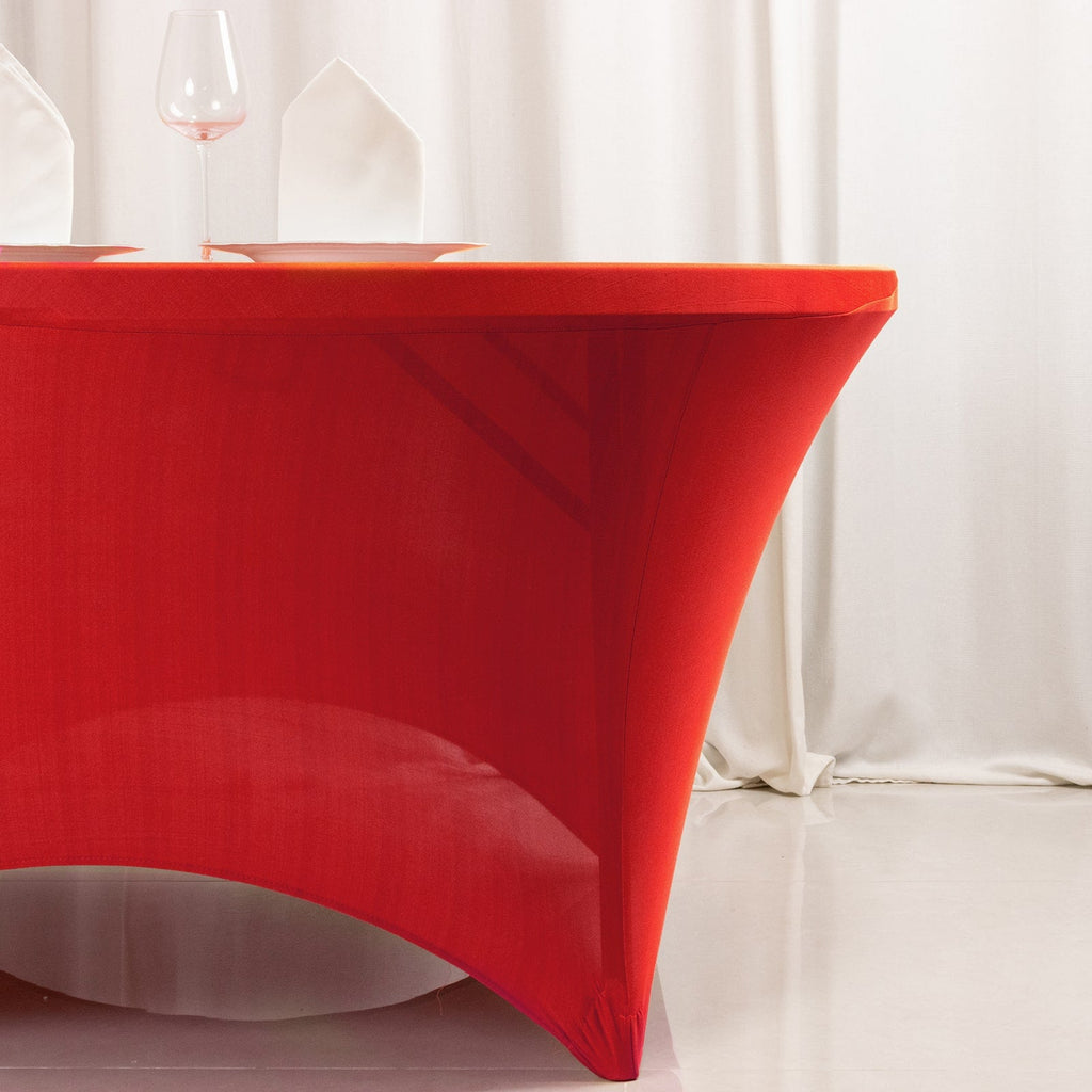 Stretch Spandex Tablecloth 60in Red | TableclothsFactory