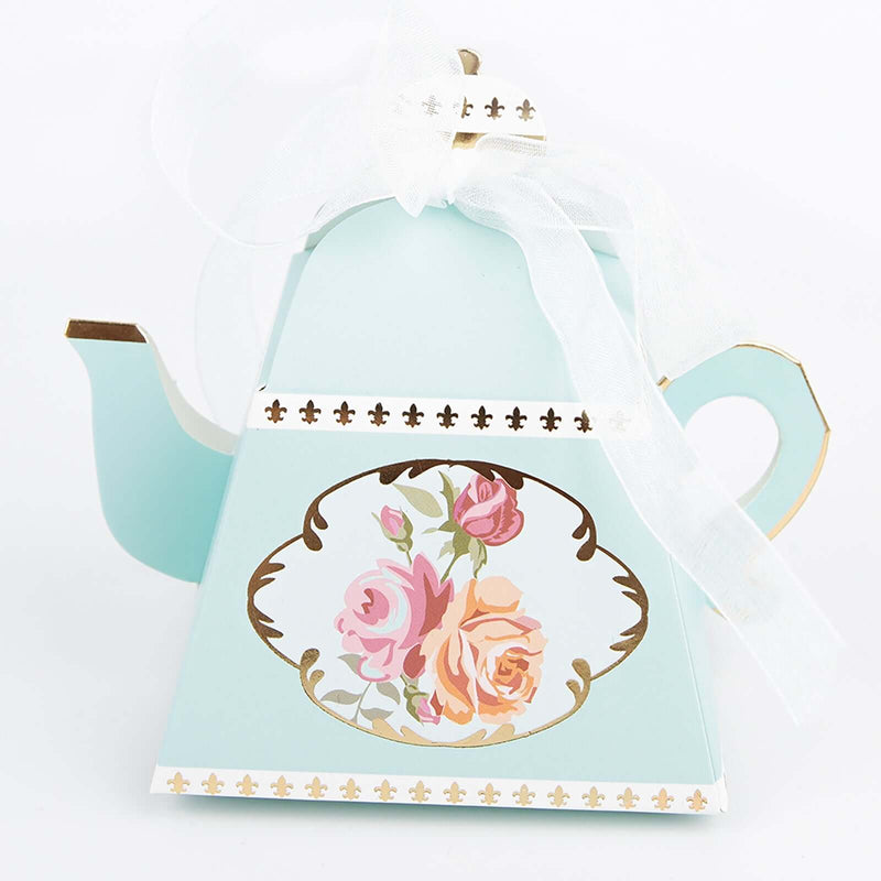 Mini Teapot Party Favor Boxes - 25 Pack | TableclothsFactory