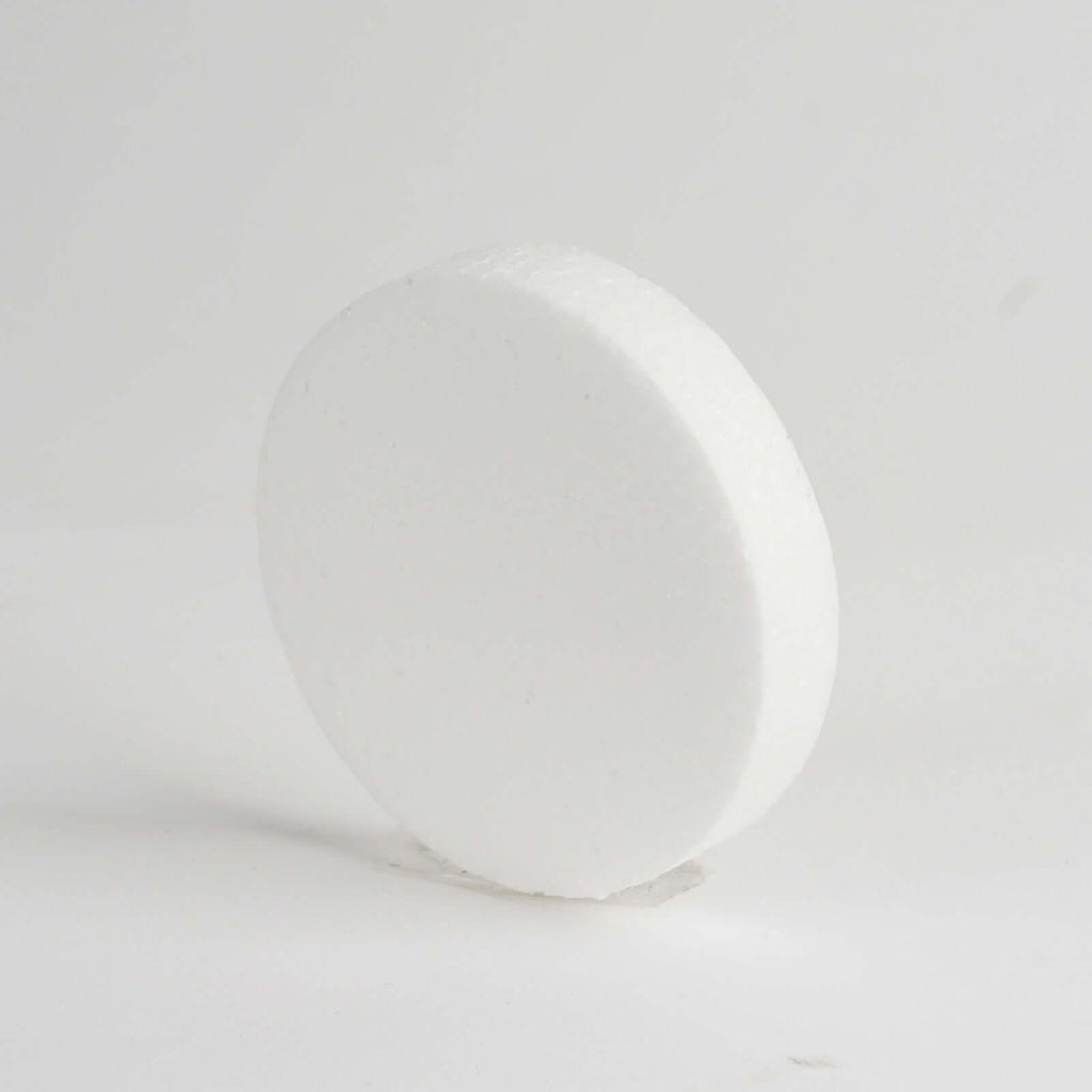 36 Pack White Styrofoam Discs for Crafts | TableclothsFactory