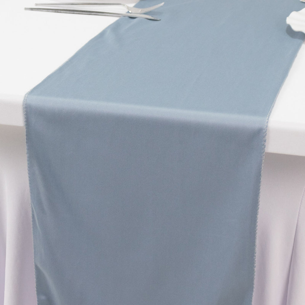 Dusty Blue Scuba Table Runner | TableclothsFactory