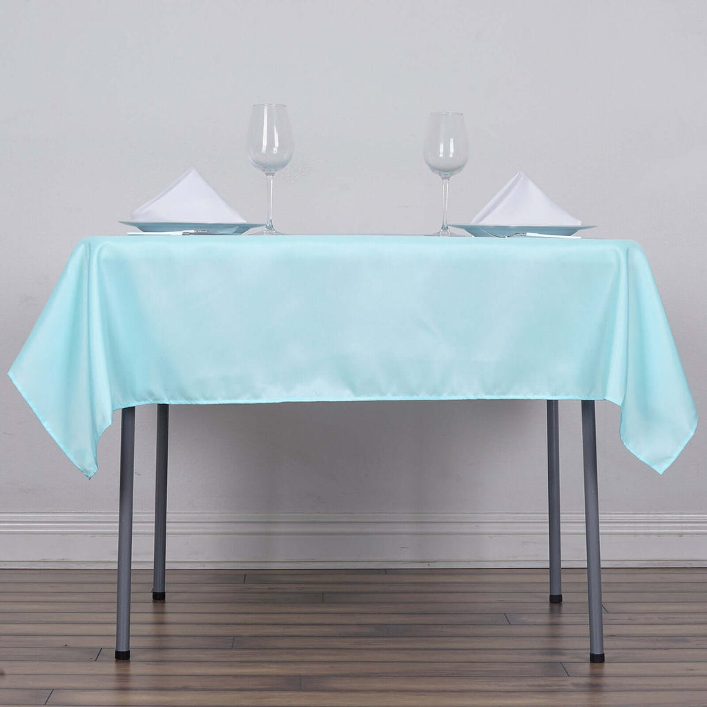 Polyester Tablecloth 54"x54" Light Blue | TableclothsFactory