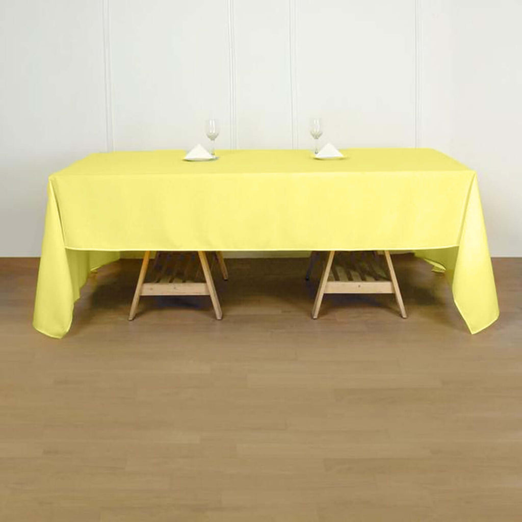 Polyester Tablecloth 60"x126" Yellow | TableclothsFactory