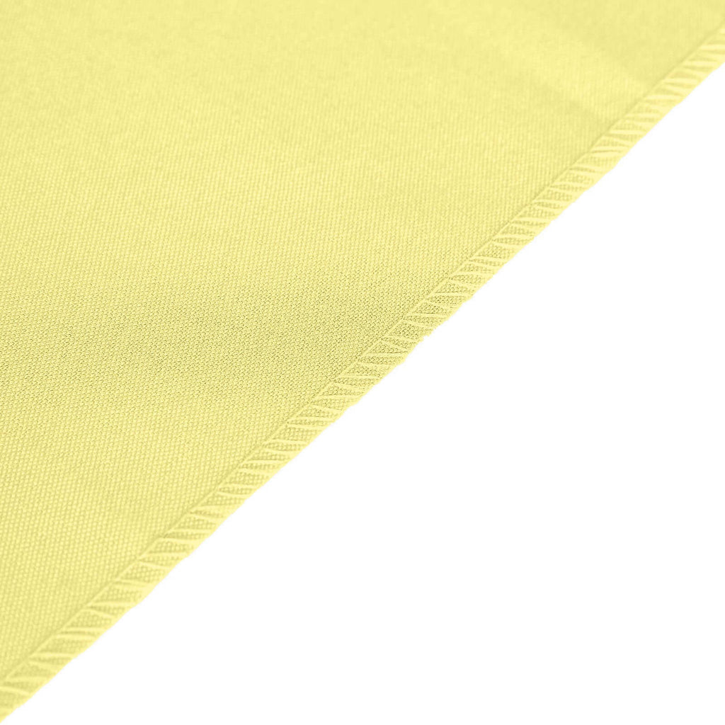 Polyester Table Runner 12"x108" Yellow | TableclothsFactory