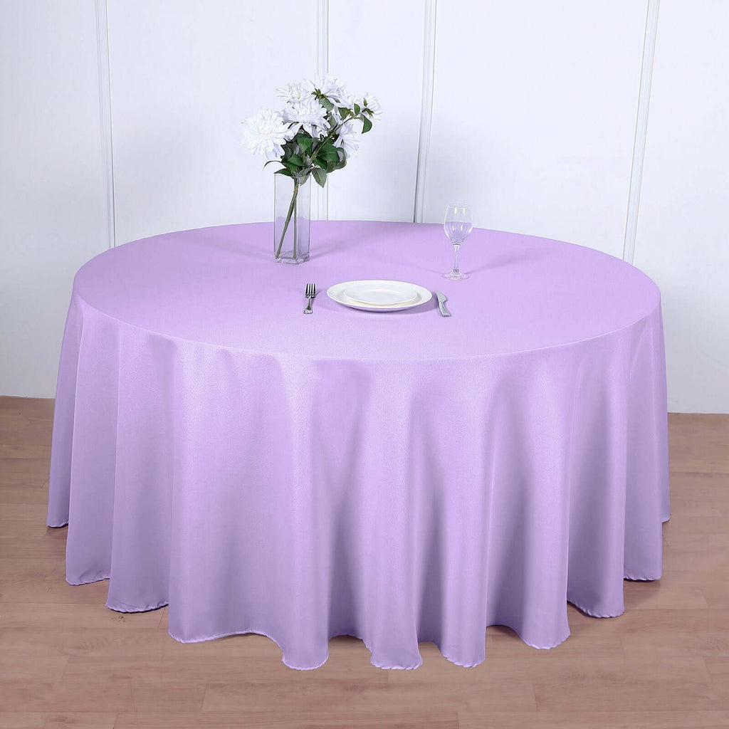 Polyester Tablecloth 120" Lavender Lilac by TableclothsFactory.com