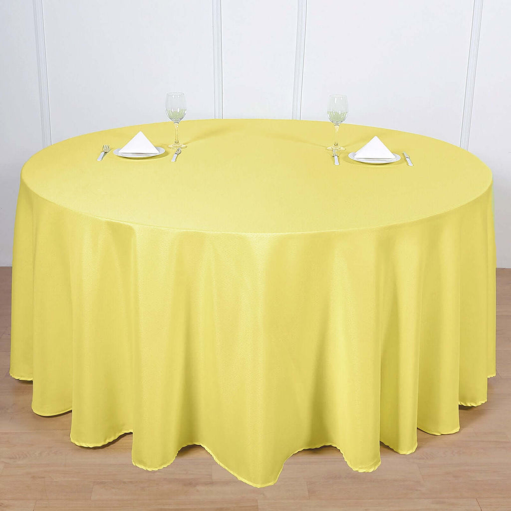 Polyester Tablecloth 120" Yellow by TableclothsFactory.com