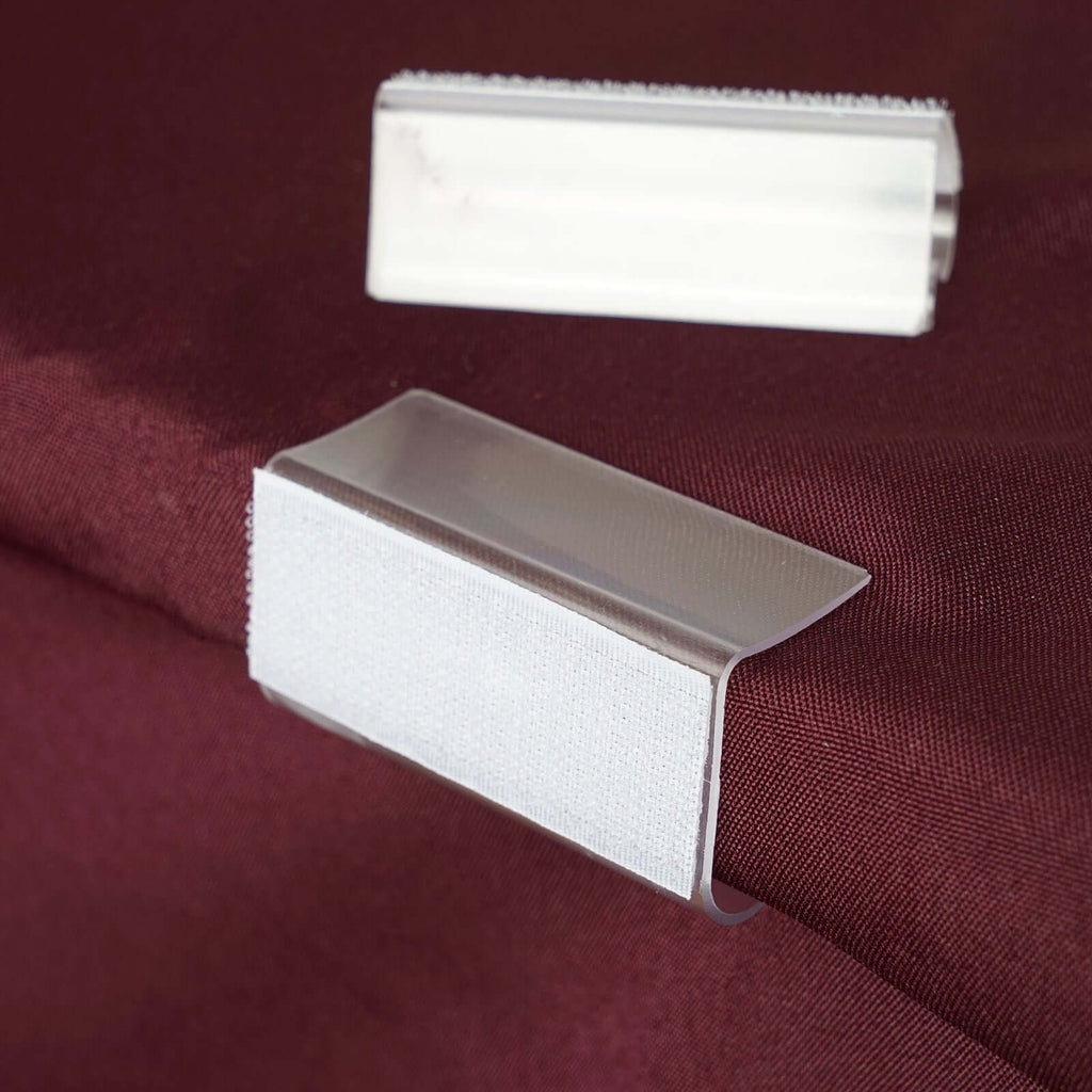 Adjustable Plastic Table Skirt Clips - 12Pcs | tableclothsfactory.com
