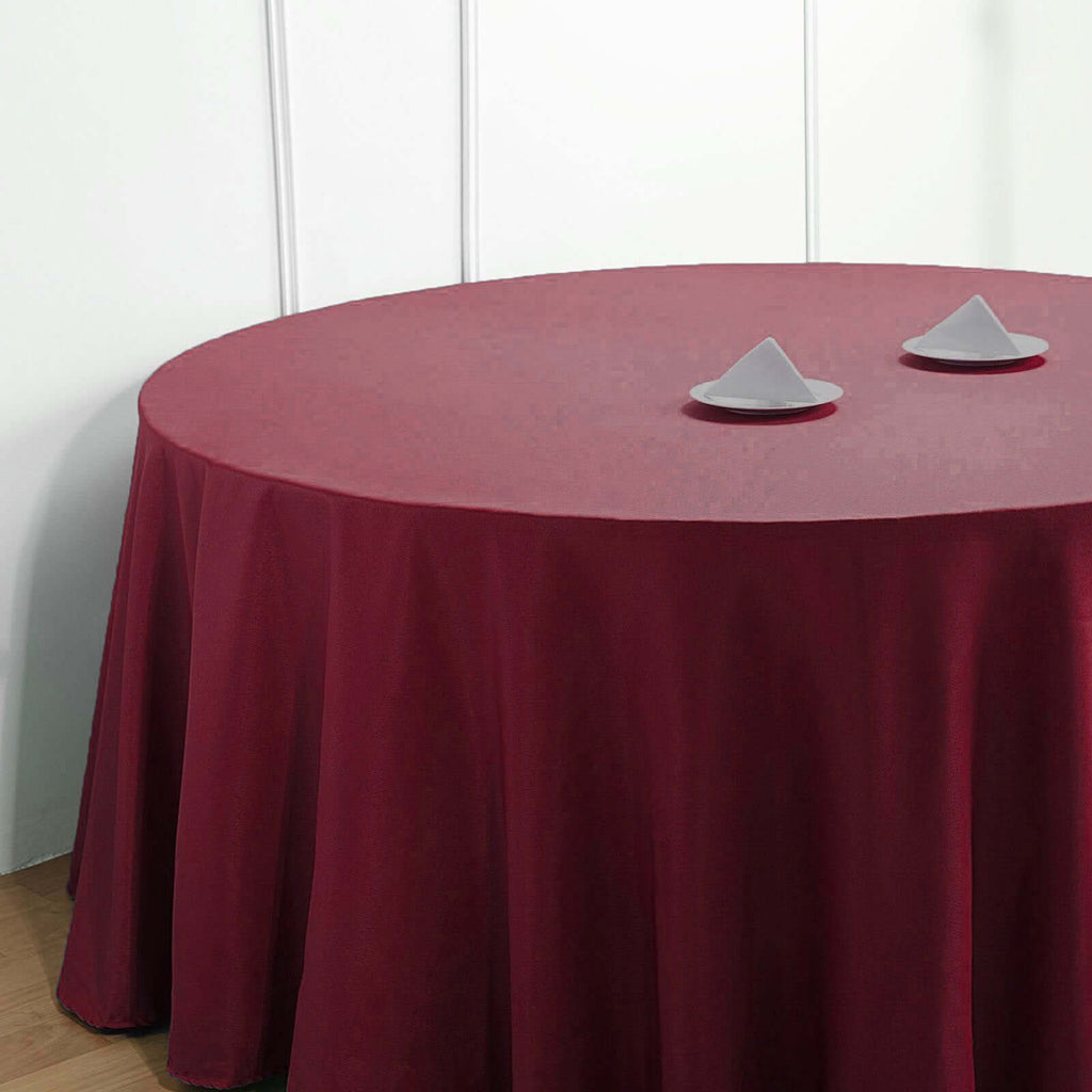Polyester Tablecloth 132" Burgundy by TableclothsFactory.com