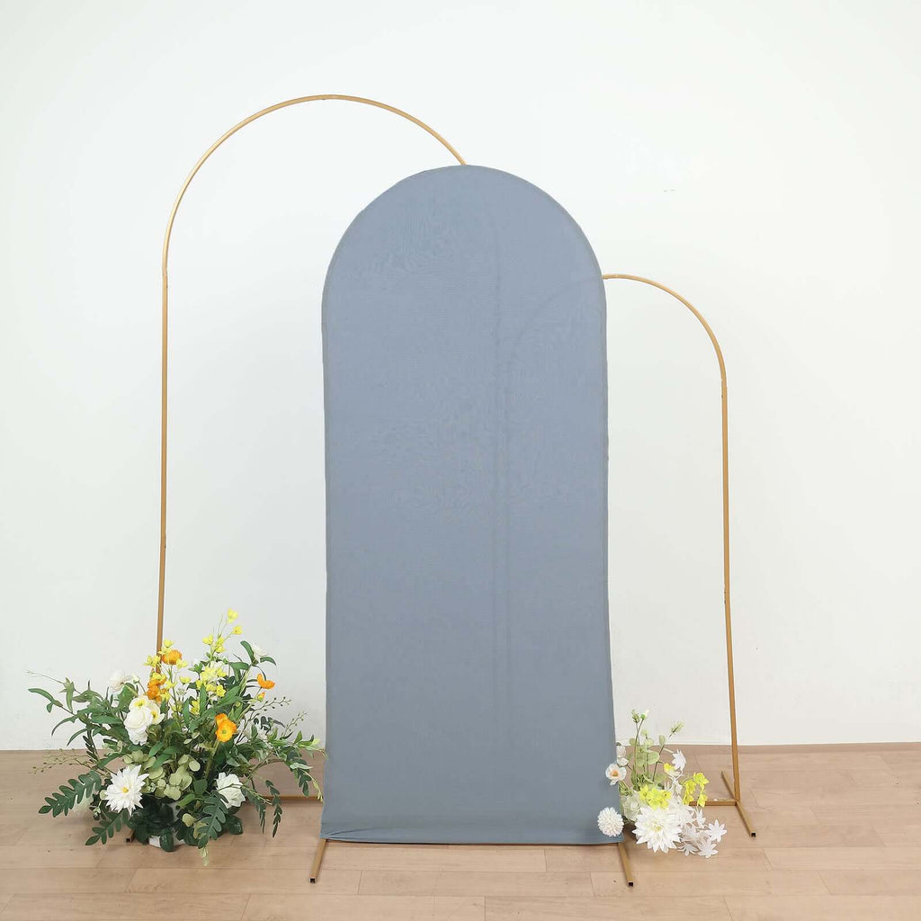 6ft Matte Dusty Blue Spandex Backdrop Cover | tableclothsfactory.com