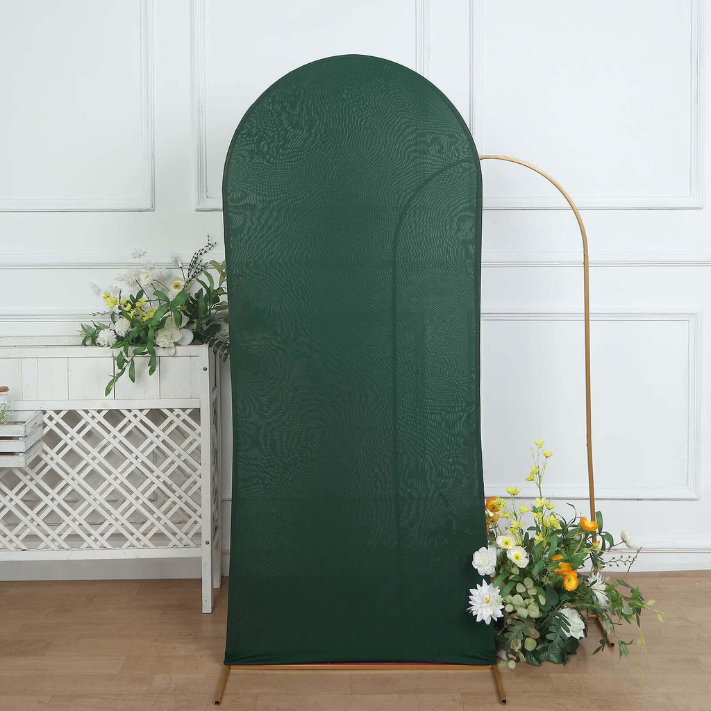 6ft Hunter Green Spandex Backdrop Cover | tableclothsfactory.com