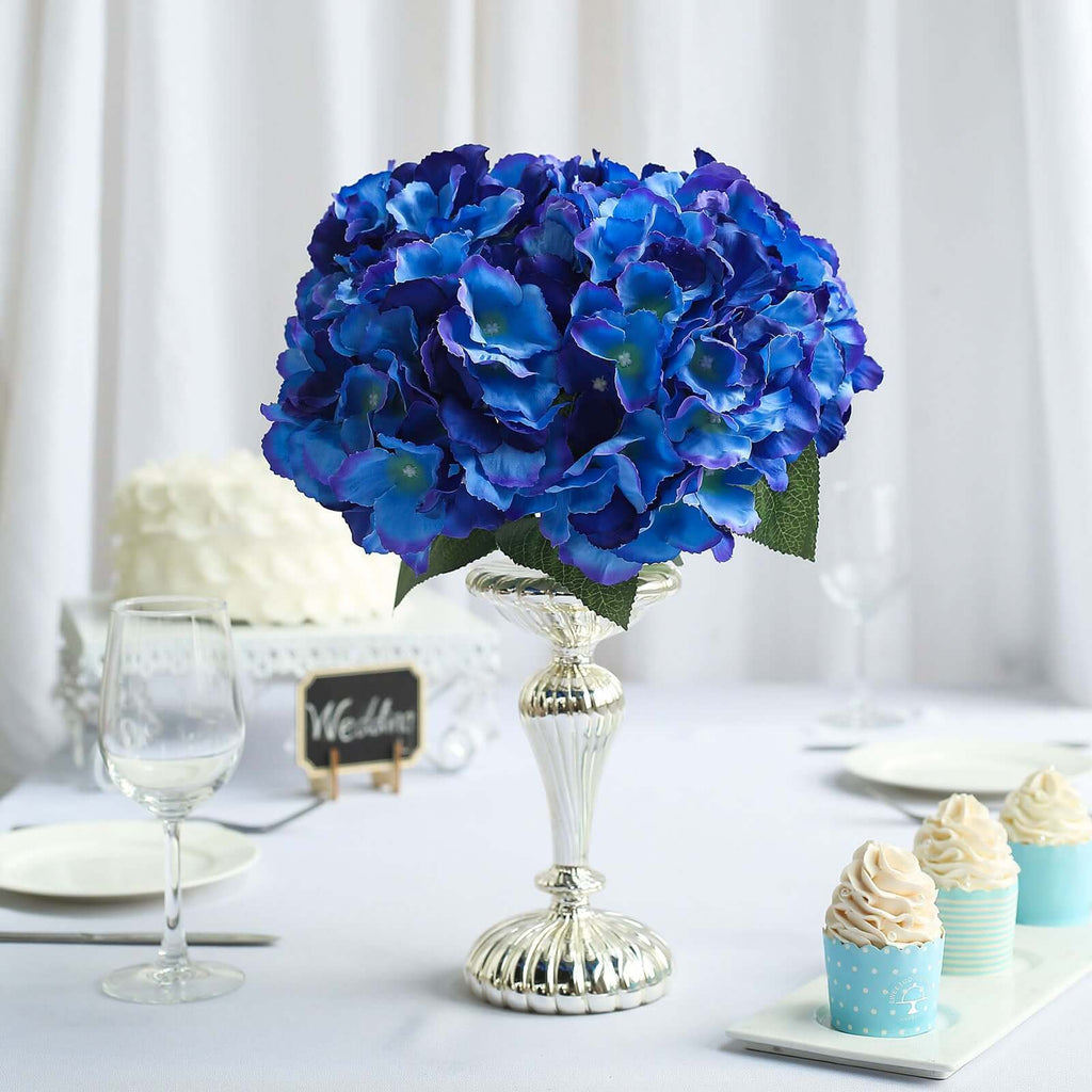 5 Bushes | Royal Blue Silk Hydrangea Bouquets