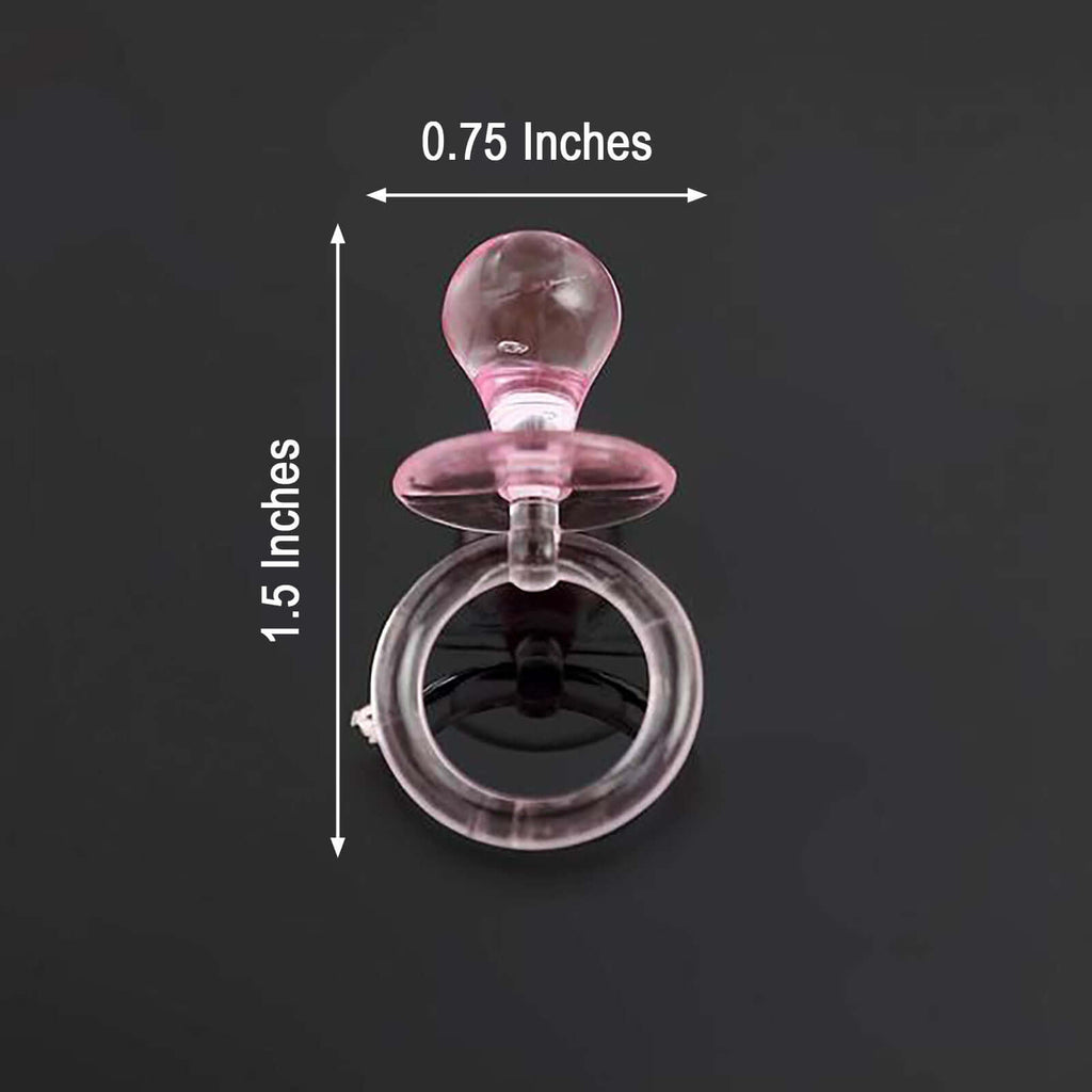 12 Pack Pink Baby Pacifiers | tableclothsfactory.com