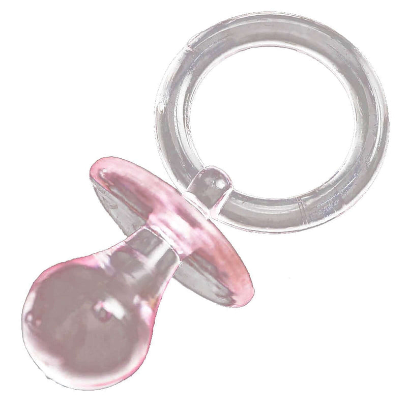 12 Pack Pink Baby Pacifiers | tableclothsfactory.com