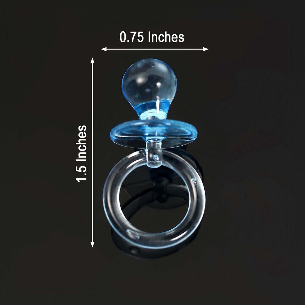 12 Pack Small Blue Baby Pacifiers, Shower Favors