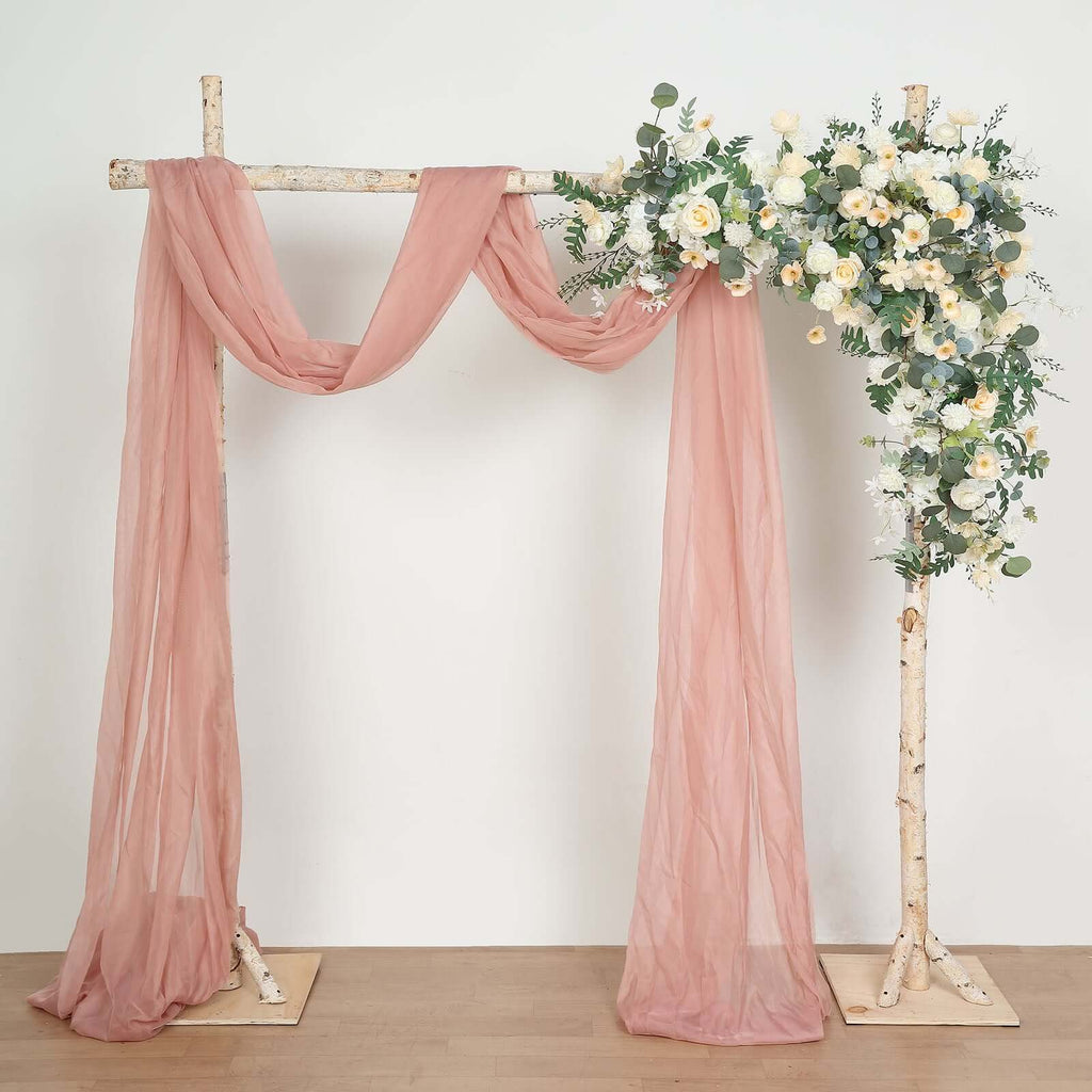 7.5ft Birch Rustic Square Arbor Backdrop | tableclothsfactory.com
