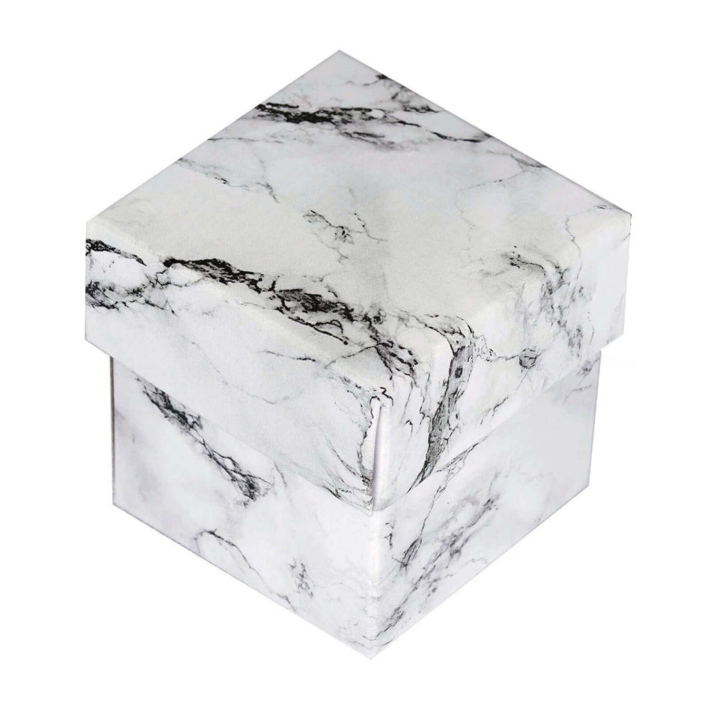 50 Pack | Marble Design 2" Square 2 Pcs Favor Boxes