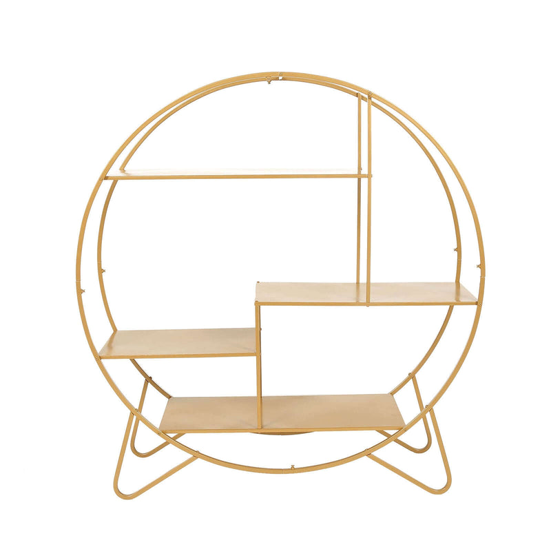 Gold Metal 4-Tier Half Moon Cupcake Stand | tableclothsfactory.com