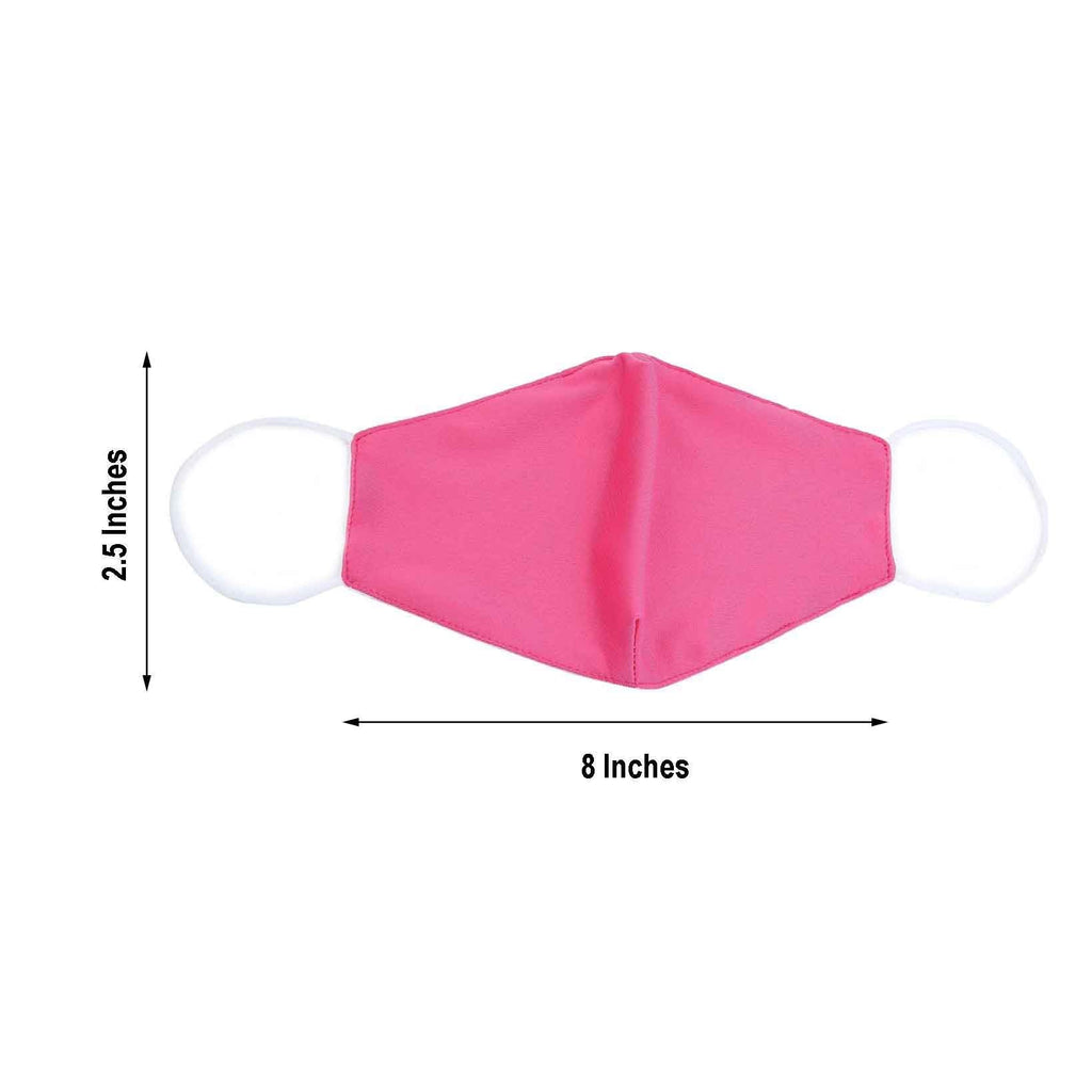 Fuchsia Organic Cotton Face Masks - 5 Pack | tableclothsfactory.com