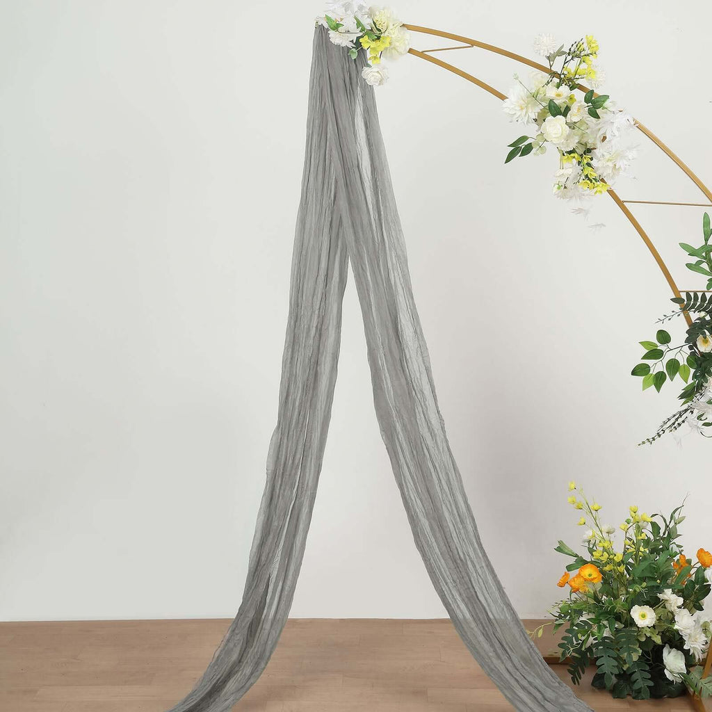 20ft Gray Gauze Cheesecloth Fabric | tableclothsfactory.com