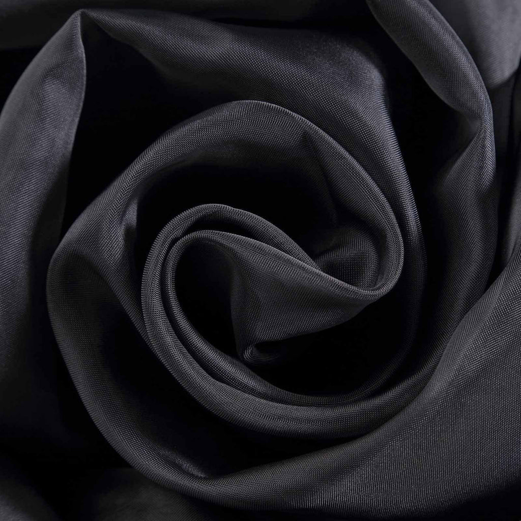 10ftx30ft Black Sheer Ceiling Drape Curtain | tableclothsfactory.com
