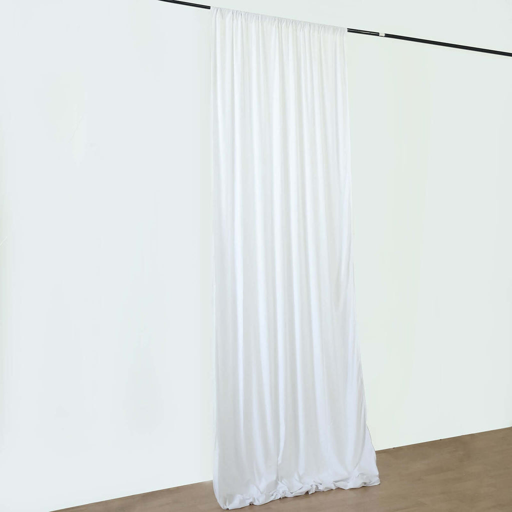 White Scuba Polyester Ceiling Drape 5ftx20ft | tableclothsfactory.com