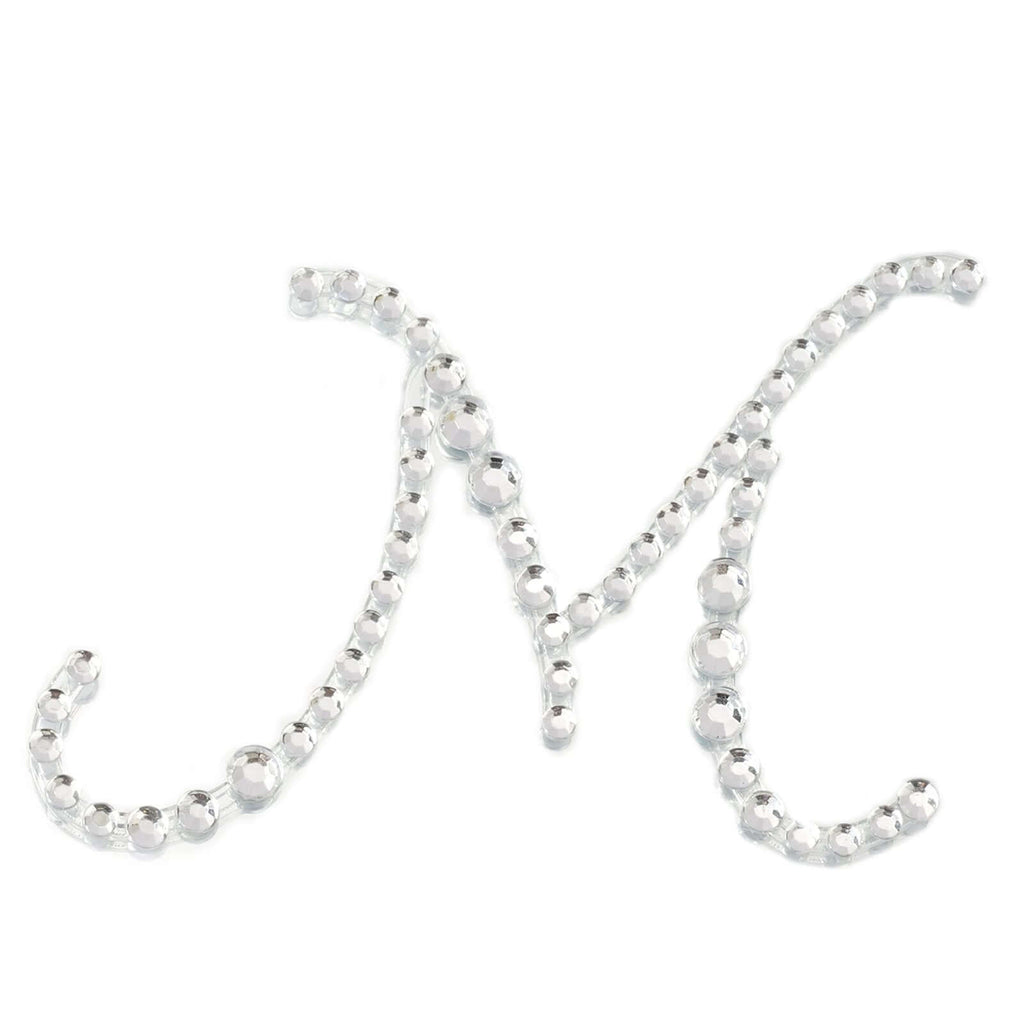 Clear Rhinestone Monogram Letter Stickers - 12 Pack ...