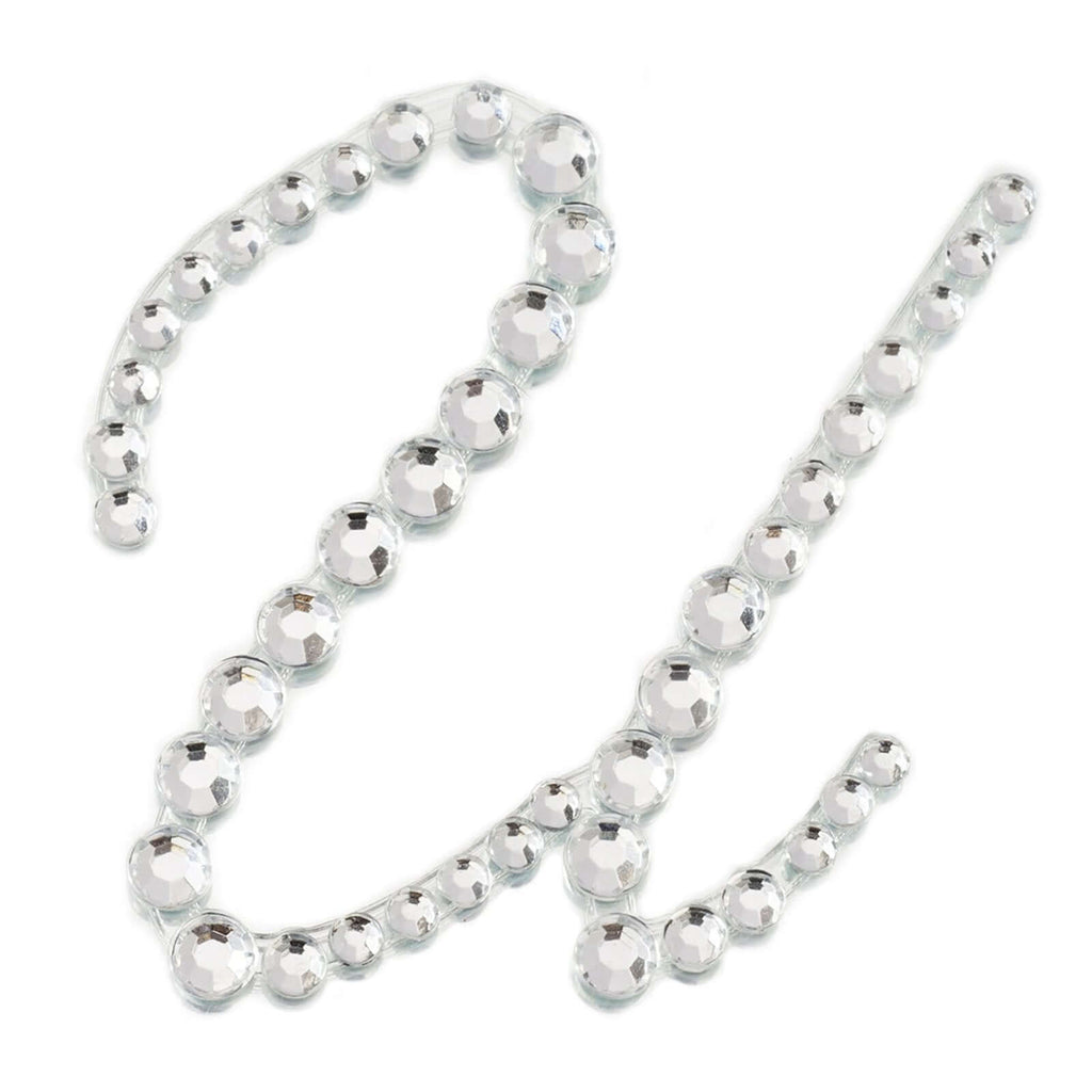 Clear Rhinestone Monogram Letter Stickers - 12 Pack ...