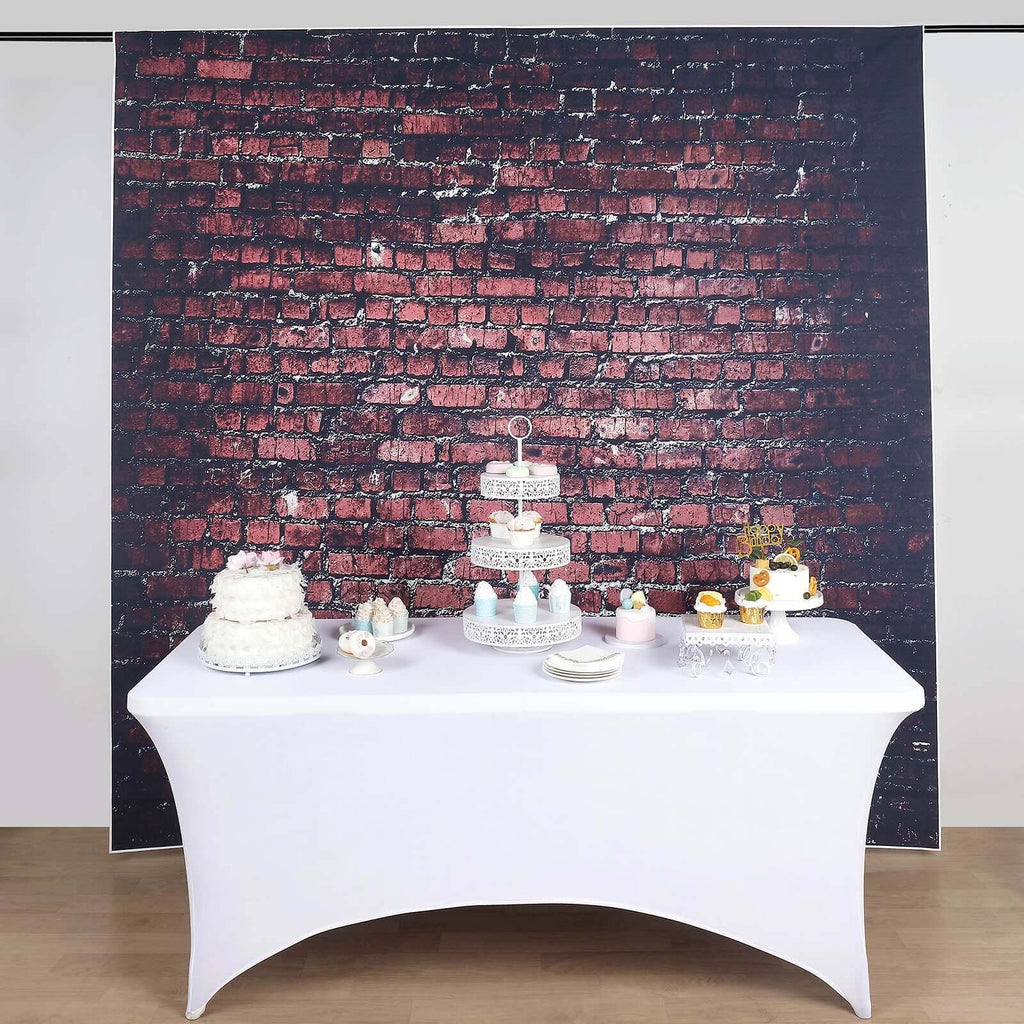 8ftx8ft Red Vintage Brick Vinyl Photo Backdrop