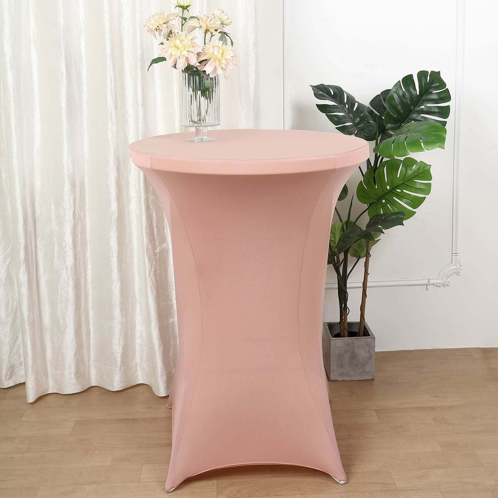 Cocktail Table Cover 24"-32" Dusty Rose by TableclothsFactory.com