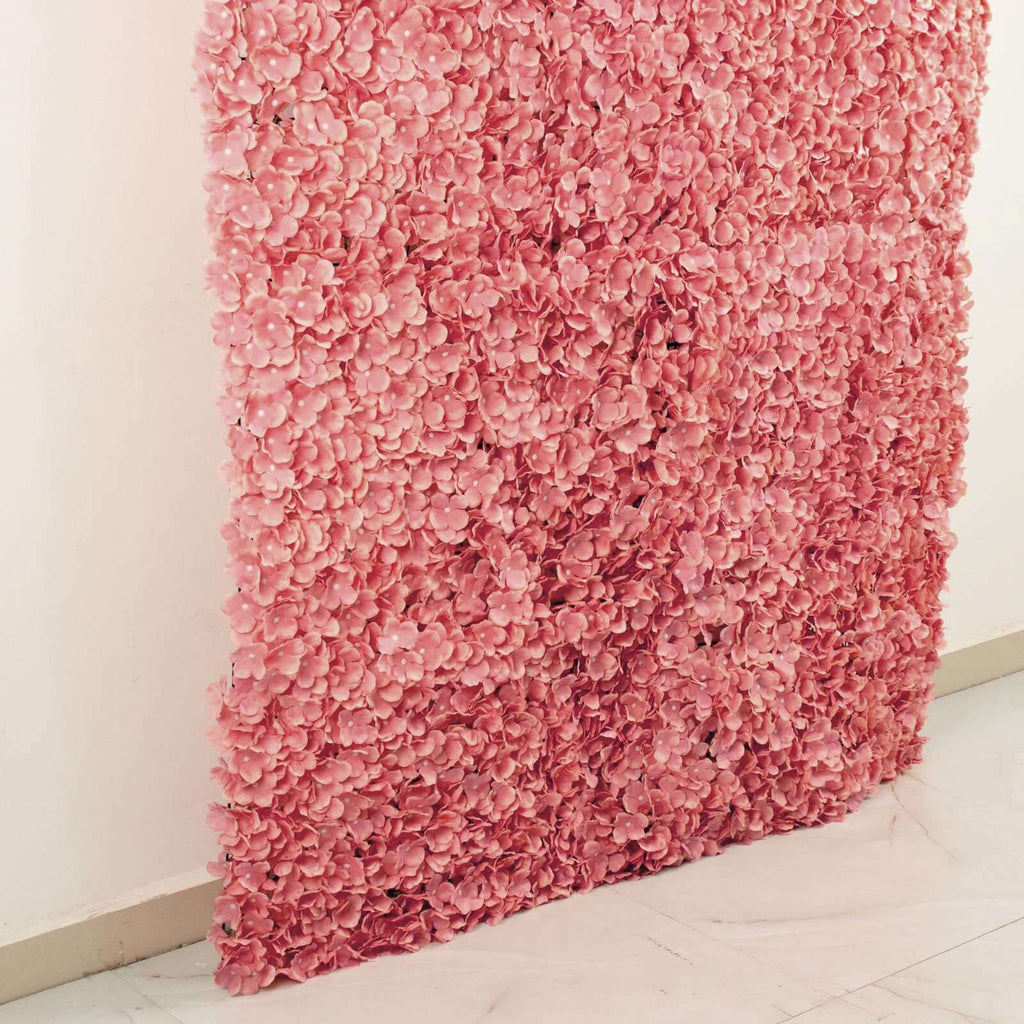 11 Sq Ft. | Dusty Rose Hydrangea Flower Wall Mat