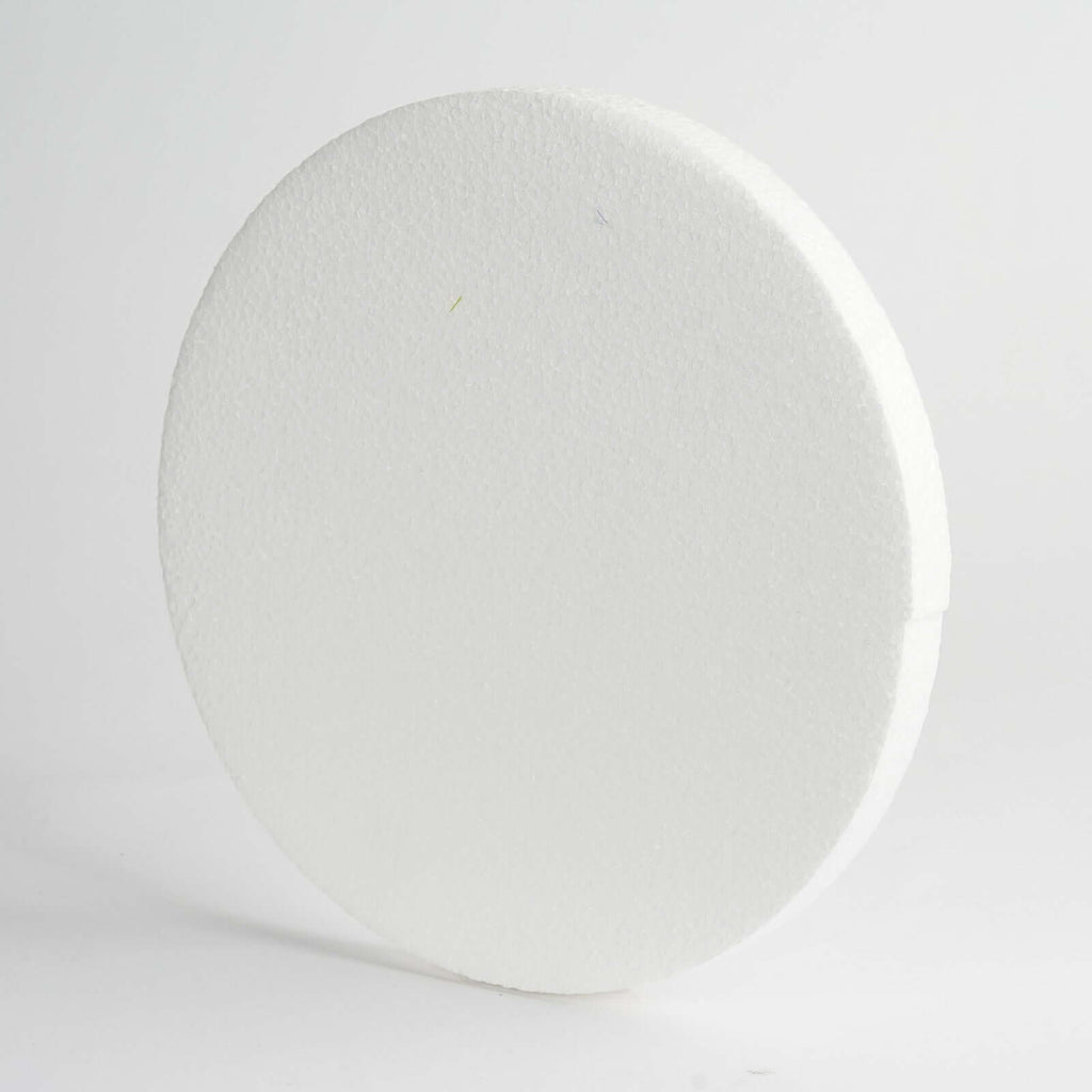 12 Pack | 10" White Styrofoam Foam Disc